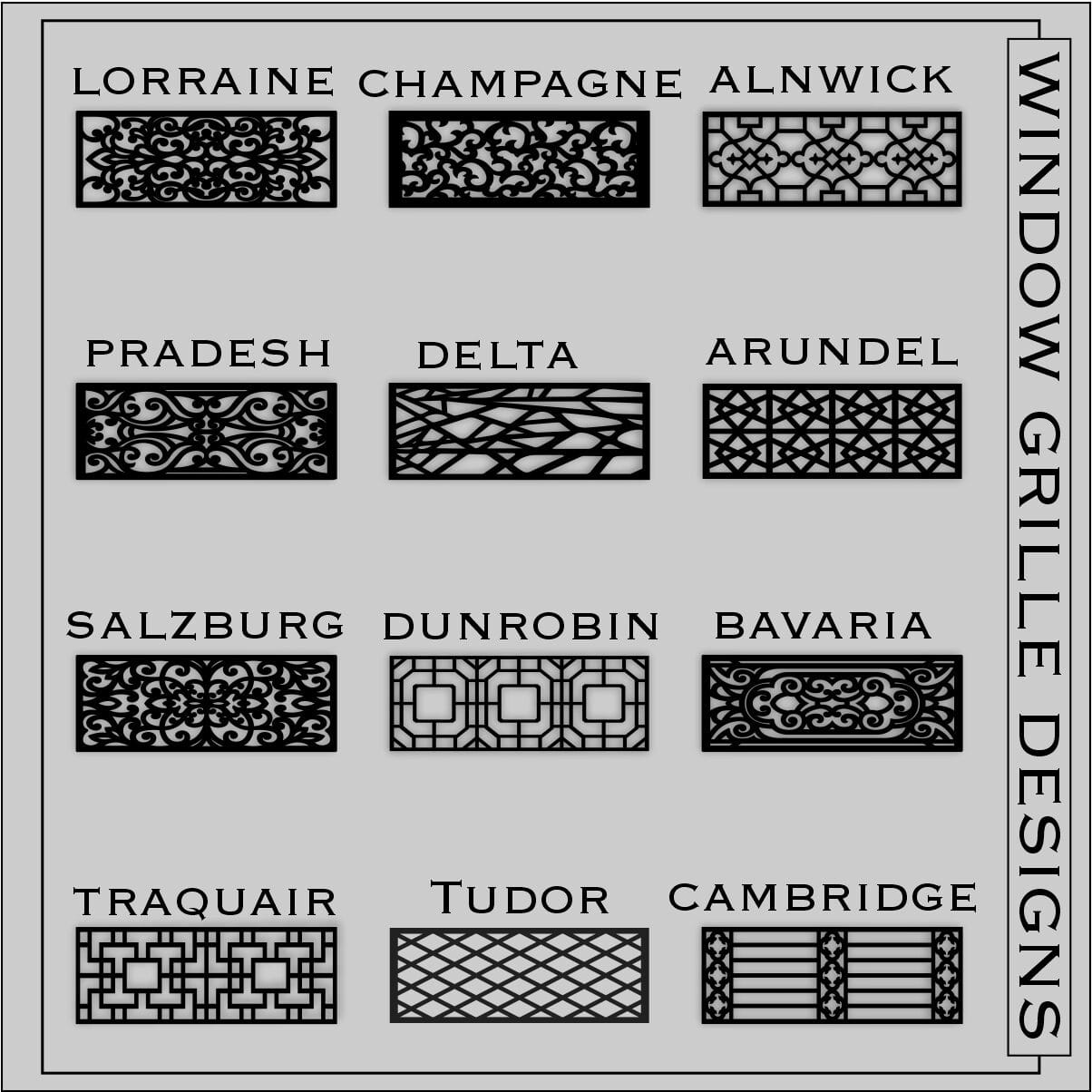 Decorative Window Grille Inserts - Forgotten Mountain | Custom Window ...